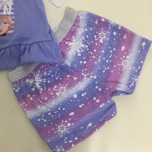 Disney | Matching Sets | Disney Frozen Elsa Anna Cute Top Shorts Set ...